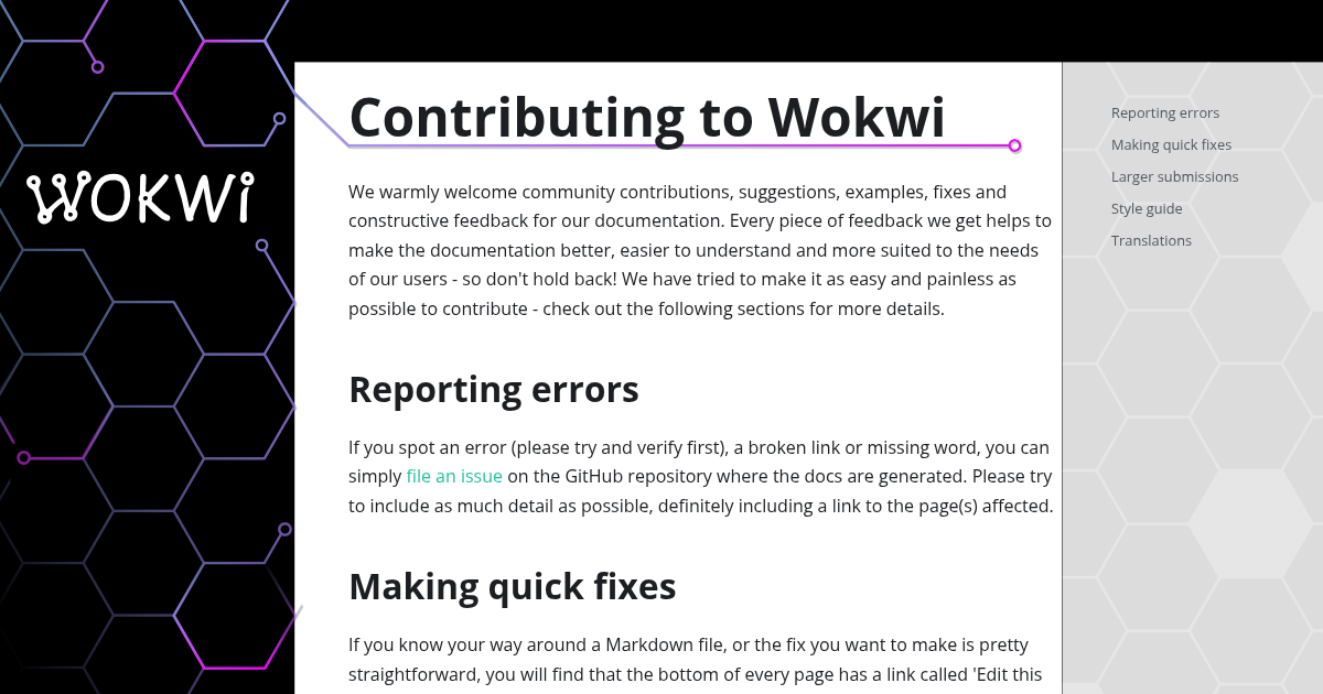 Contributing to Wokwi | Wokwi Docs