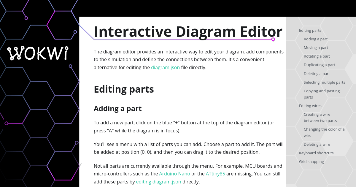 Interactive Diagram Editor | Wokwi Docs Interactive Diagram Editor | Wokwi Docs