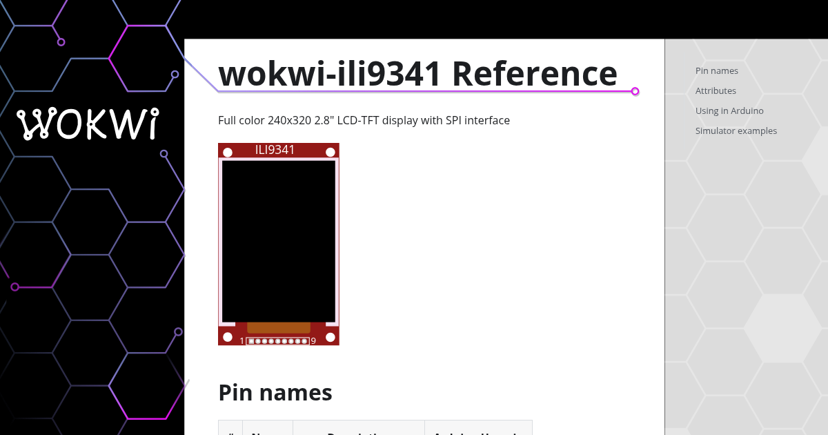 Wokwi Ili9341 Reference Wokwi Docs 