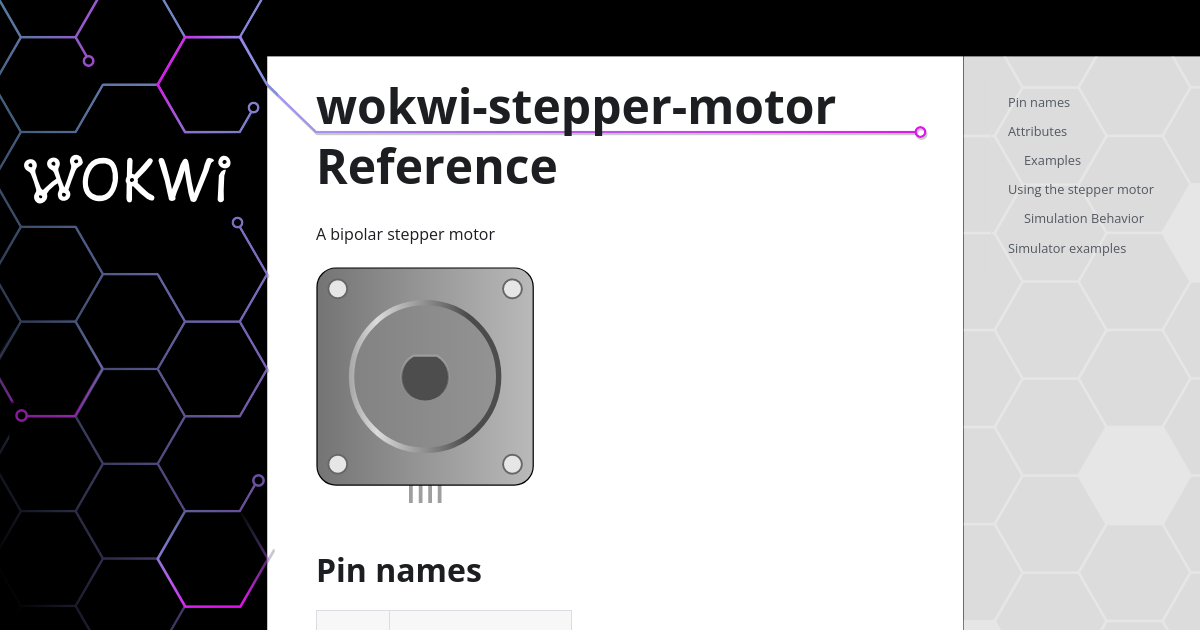 Wokwi Stepper Motor Reference Wokwi Docs