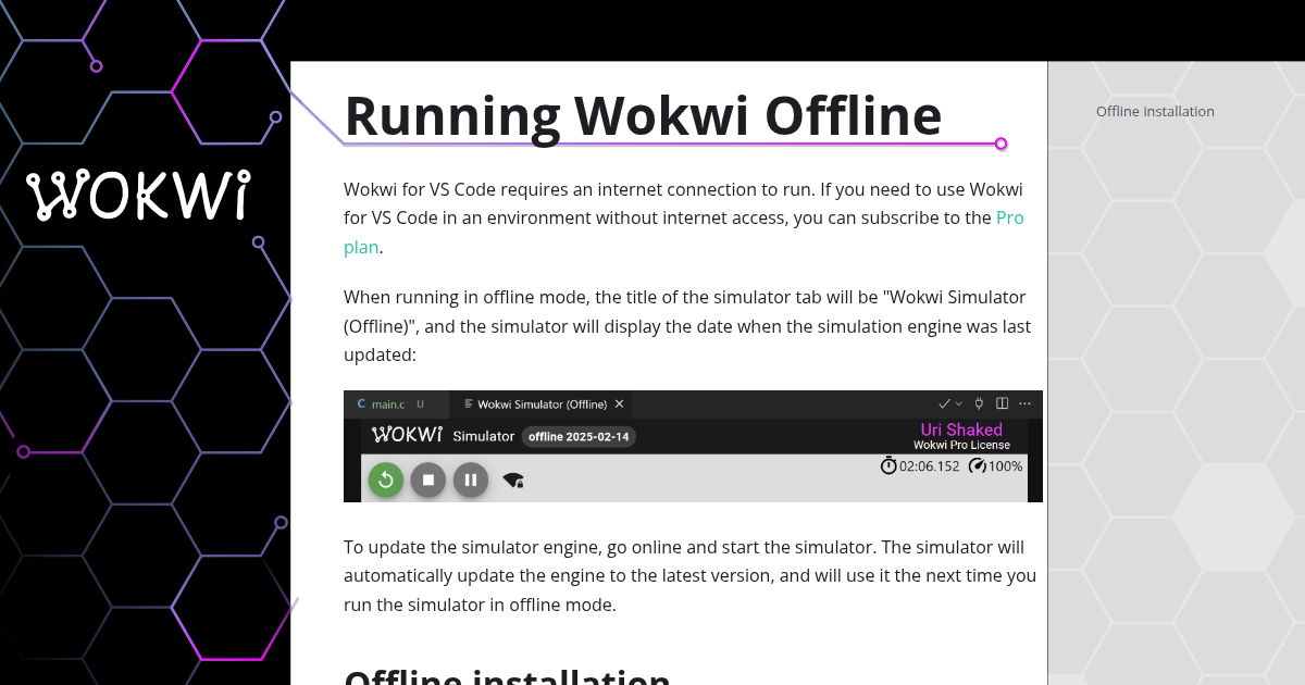 Running Wokwi Offline | Wokwi Docs