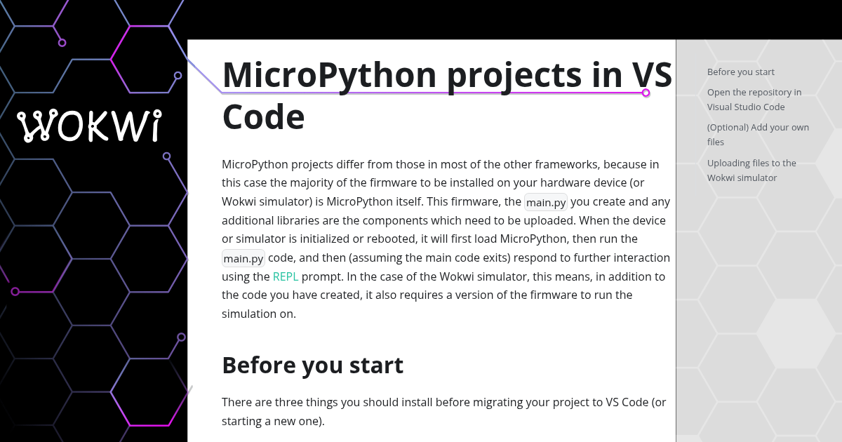 MicroPython projects in VS Code | Wokwi Docs