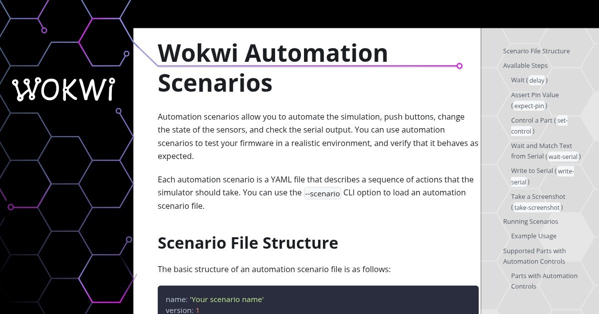 Wokwi Automation Scenarios | Wokwi Docs