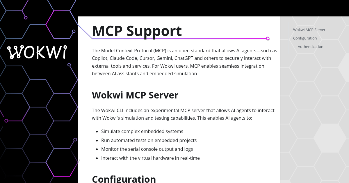 Model Context Protocola (MCP) support | Wokwi Docs