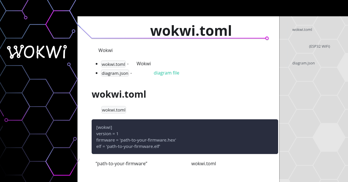 配置你的项目（wokwi.toml） | Wokwi Docs
