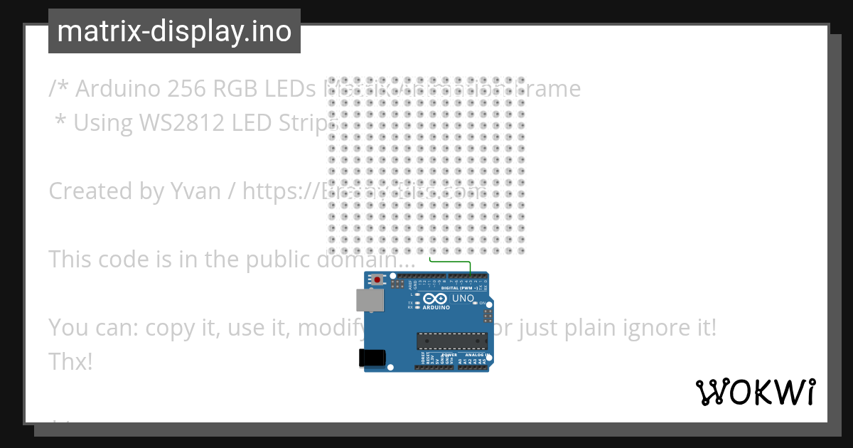 matrix-display.ino - Wokwi ESP32, STM32, Arduino Simulator