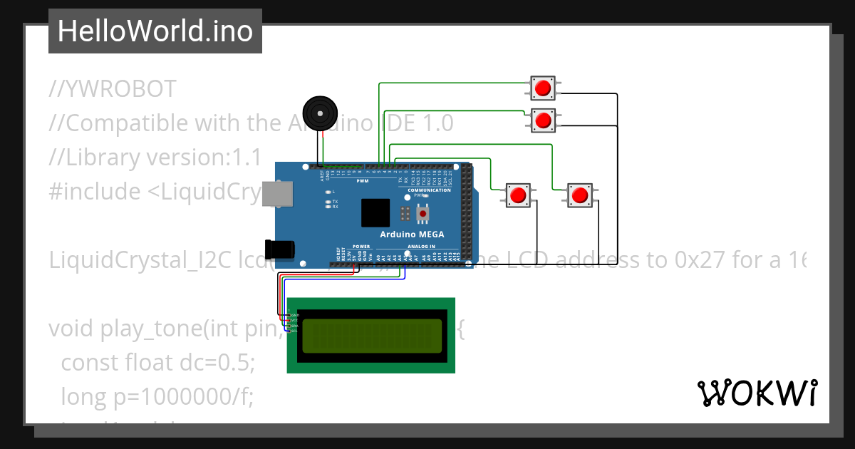 HelloWorld.ino - Wokwi ESP32, STM32, Arduino Simulator