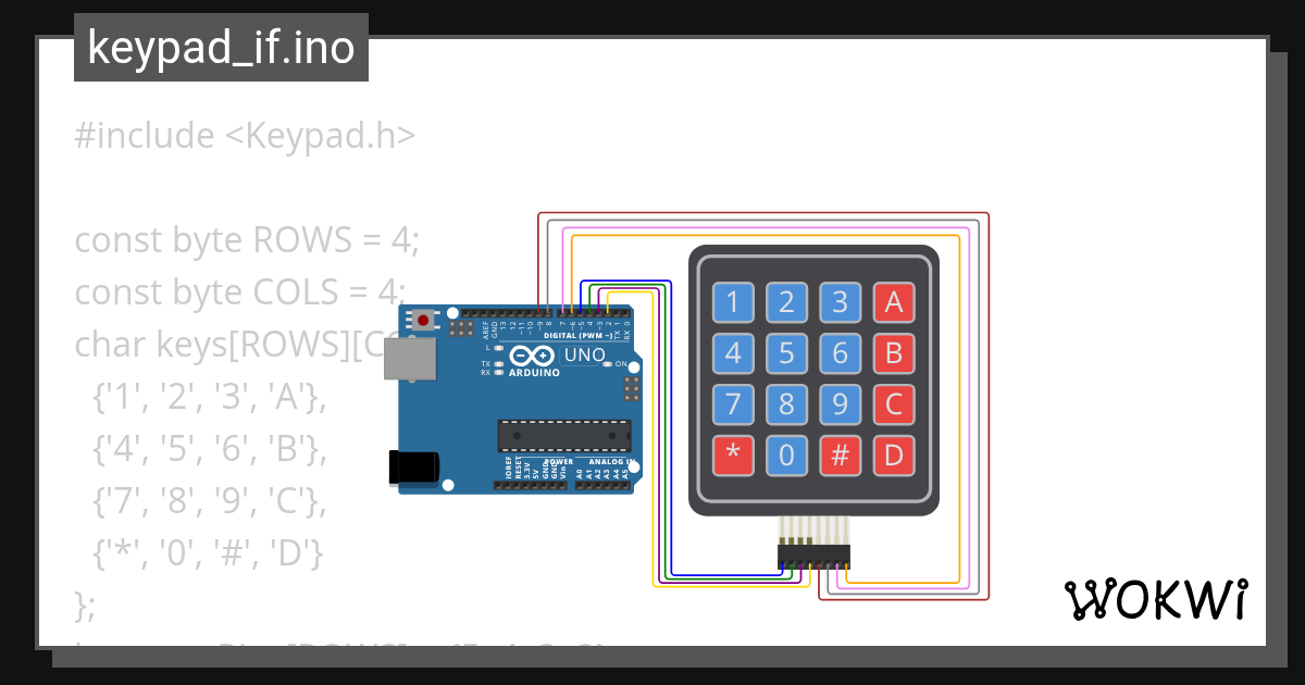 keypad_if.ino - Wokwi ESP32, STM32, Arduino Simulator