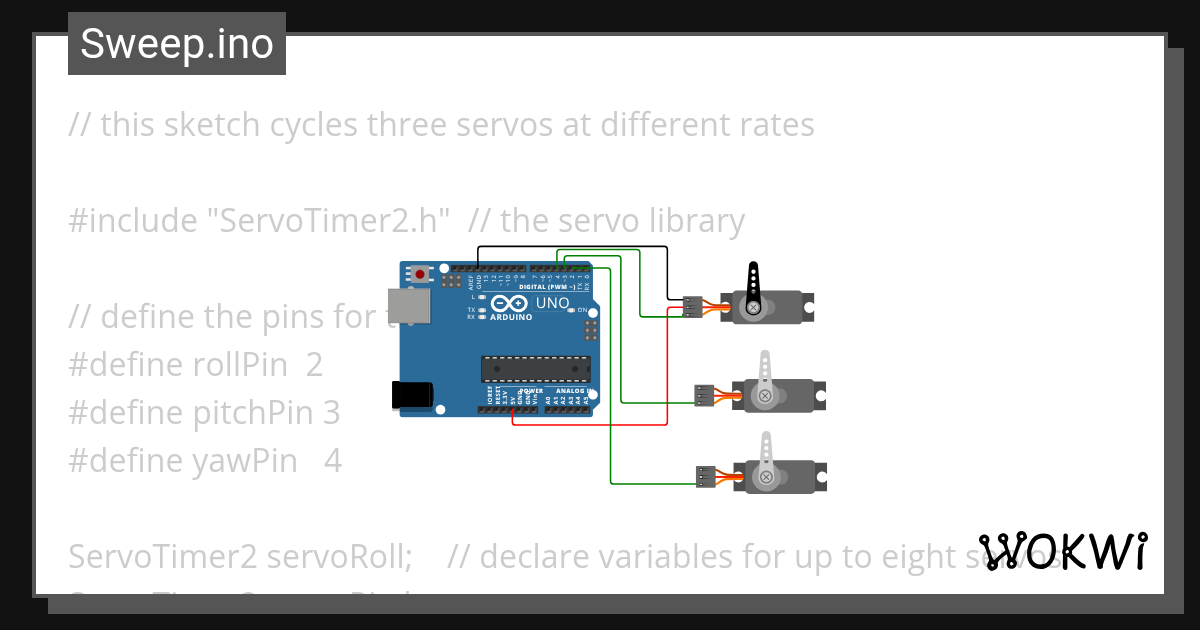 Sweep.ino - Wokwi ESP32, STM32, Arduino Simulator