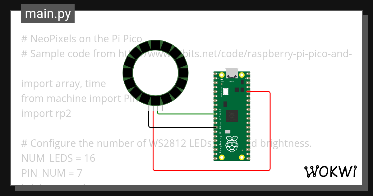 pi-pico-neopixels-python - Wokwi ESP32, STM32, Arduino Simulator