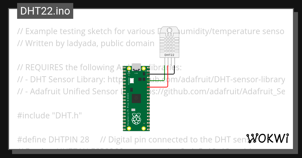 DHT22.ino - Wokwi ESP32, STM32, Arduino Simulator
