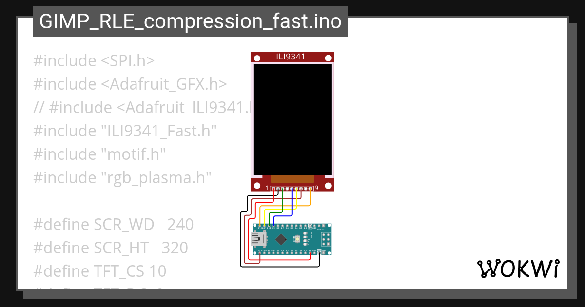 GIMP_RLE_compression_fast.ino - Wokwi ESP32, STM32, Arduino Simulator