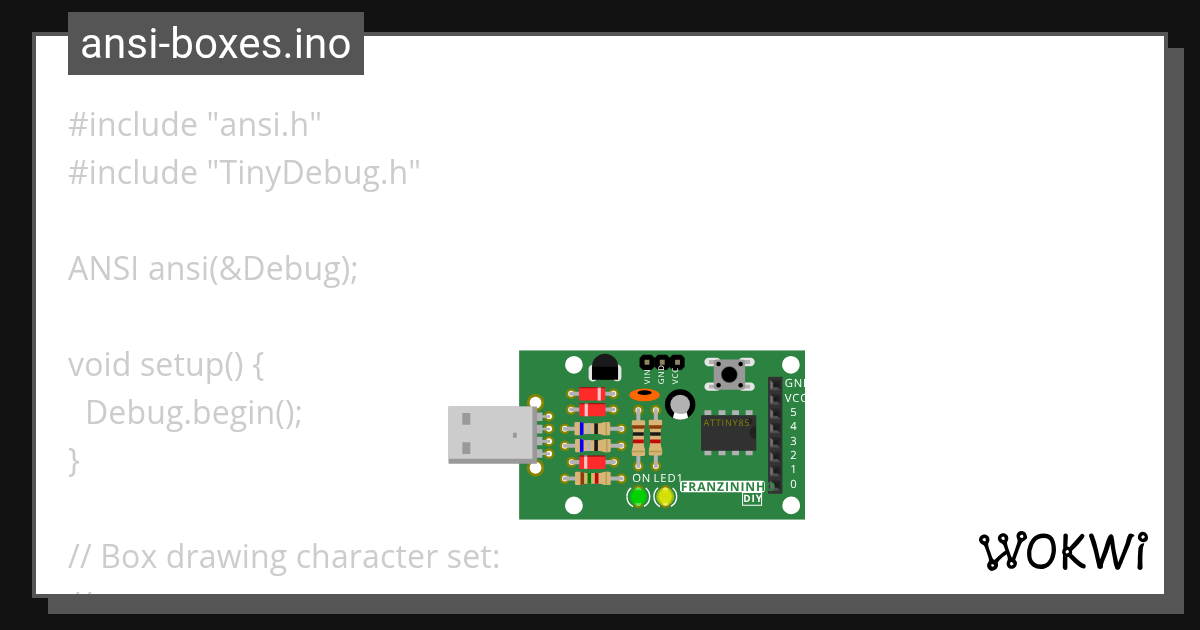 ansi-boxes.ino - Wokwi ESP32, STM32, Arduino Simulator