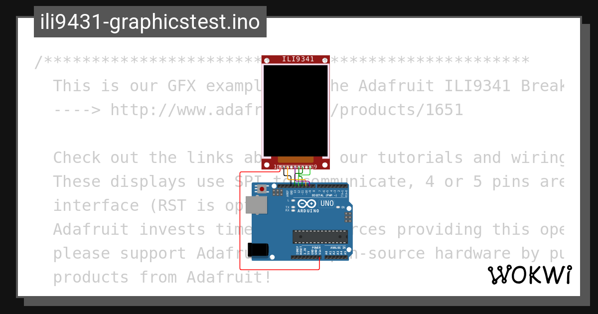 Ili9431 O Wokwi Esp32 Stm32 Arduino Simulator