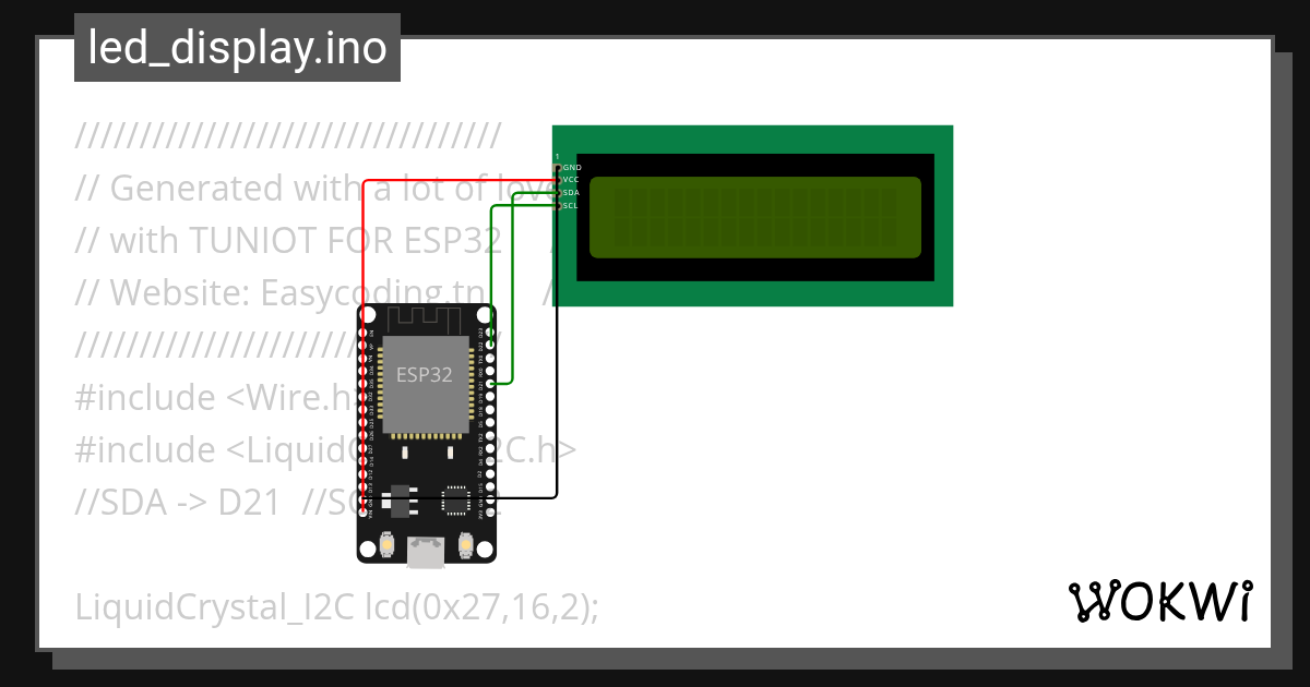 04_led_display.ino - Wokwi ESP32, STM32, Arduino Simulator