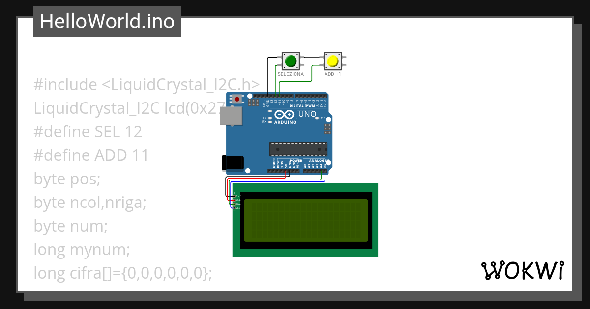 HelloWorld.ino - Wokwi ESP32, STM32, Arduino Simulator