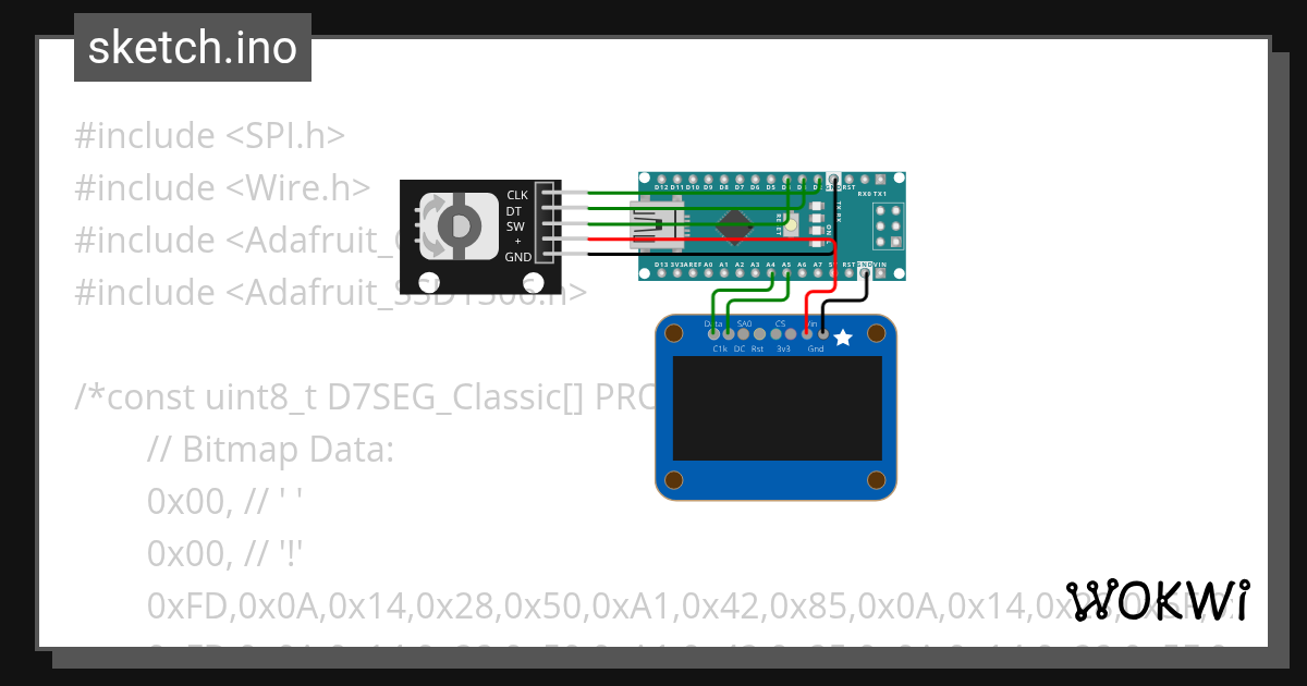 Oled frec - Wokwi ESP32, STM32, Arduino Simulator