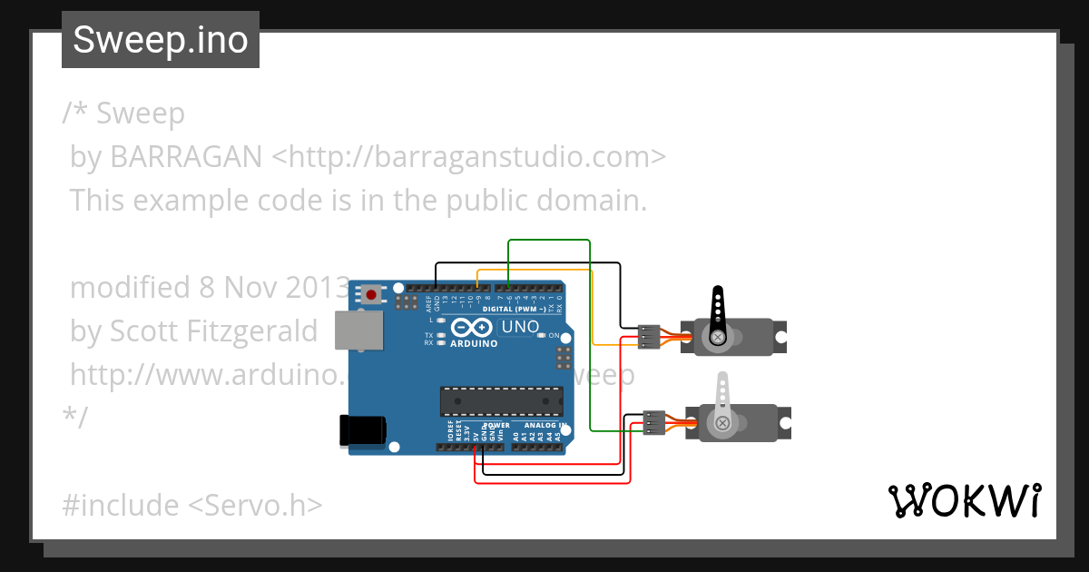 tíma verkeni 4 Sweep.ino - Wokwi ESP32, STM32, Arduino Simulator