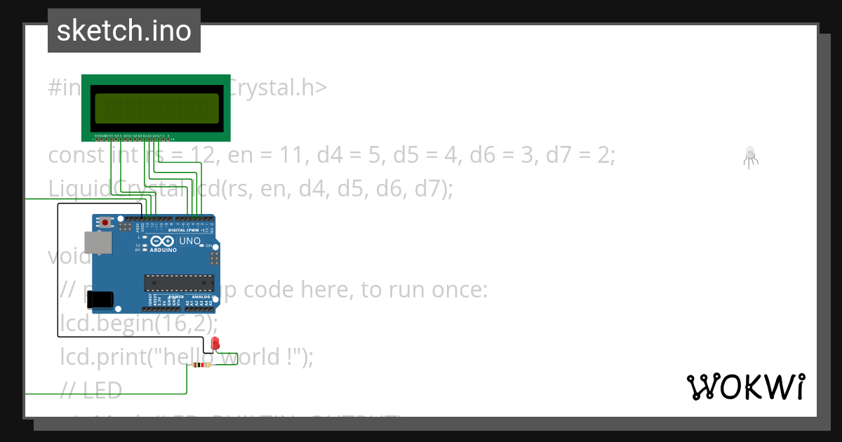 Hello World V2 - Ardurino #1 - Wokwi ESP32, STM32, Arduino Simulator