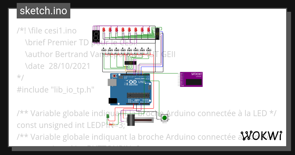 TD1 - Wokwi ESP32, STM32, Arduino Simulator