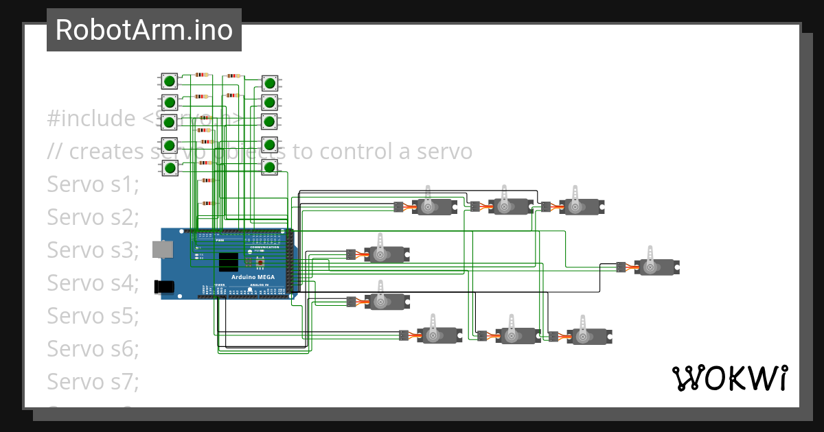 RobotArm.ino - Wokwi ESP32, STM32, Arduino Simulator