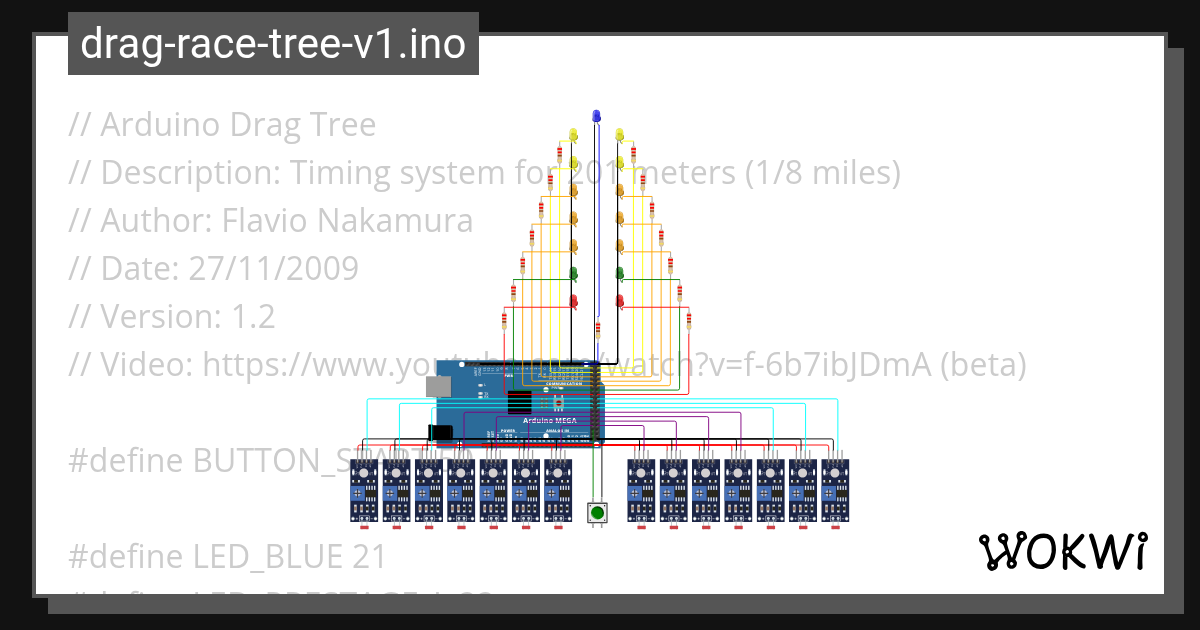 drag-race-tree-v1.ino - Wokwi ESP32, STM32, Arduino Simulator