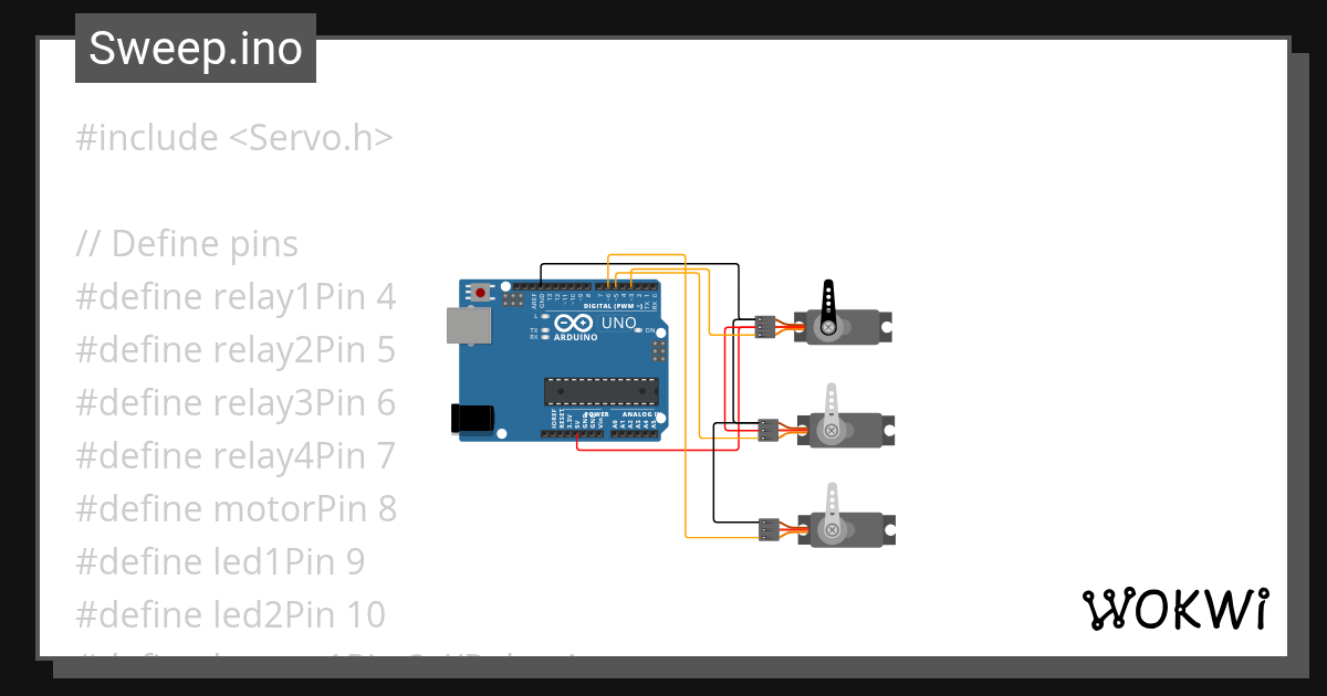 Sweep.ino - Wokwi ESP32, STM32, Arduino Simulator