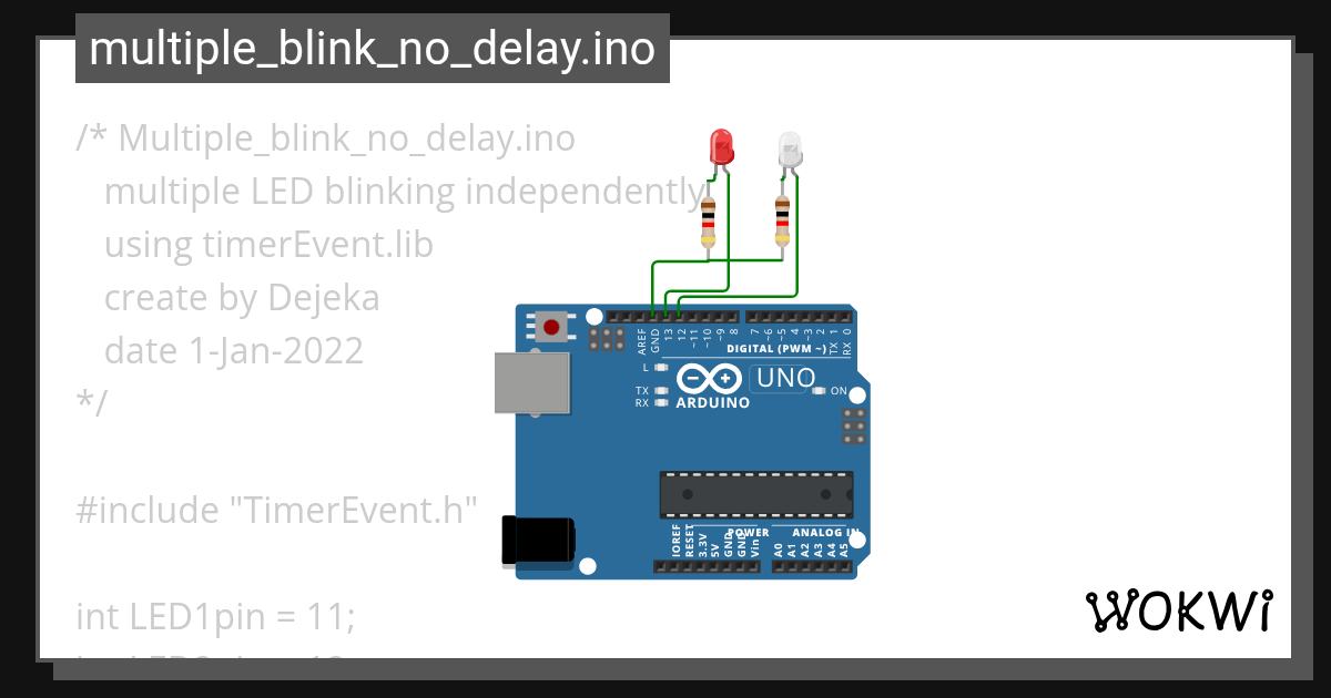 multiple_blink_no_delay.ino - Wokwi ESP32, STM32, Arduino Simulator