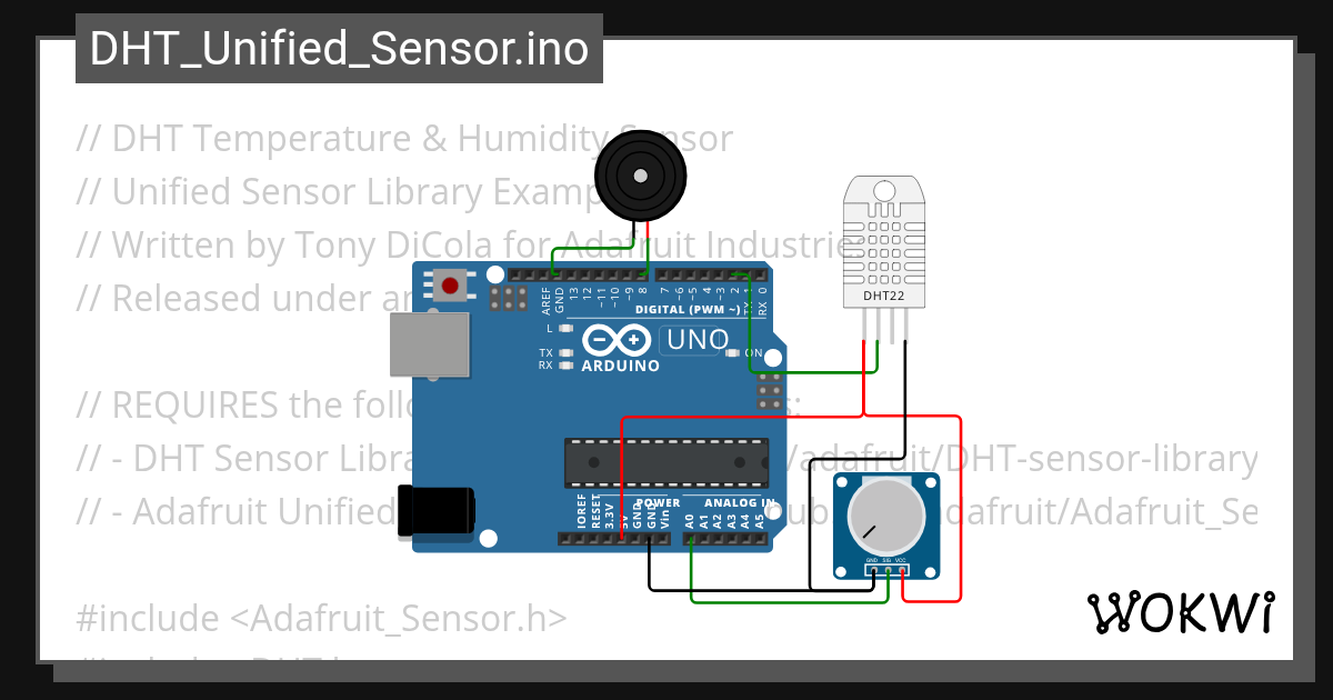 DHT_Unified_Sensor.ino - Wokwi ESP32, STM32, Arduino Simulator