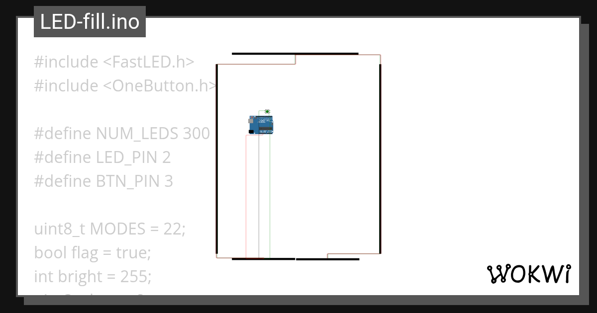 LED-fill.ino - Wokwi ESP32, STM32, Arduino Simulator
