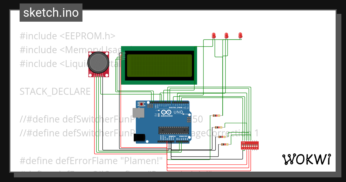 Nový menu - Wokwi ESP32, STM32, Arduino Simulator