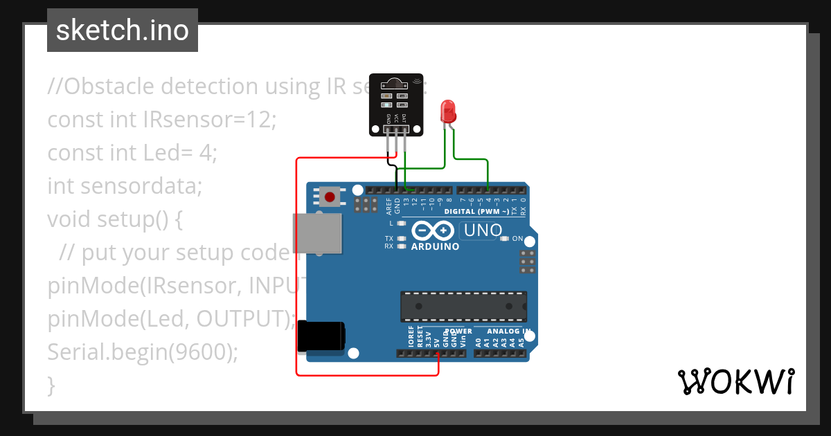 Ir Sensor Wokwi Esp32 Stm32 Arduino Simulator 5071