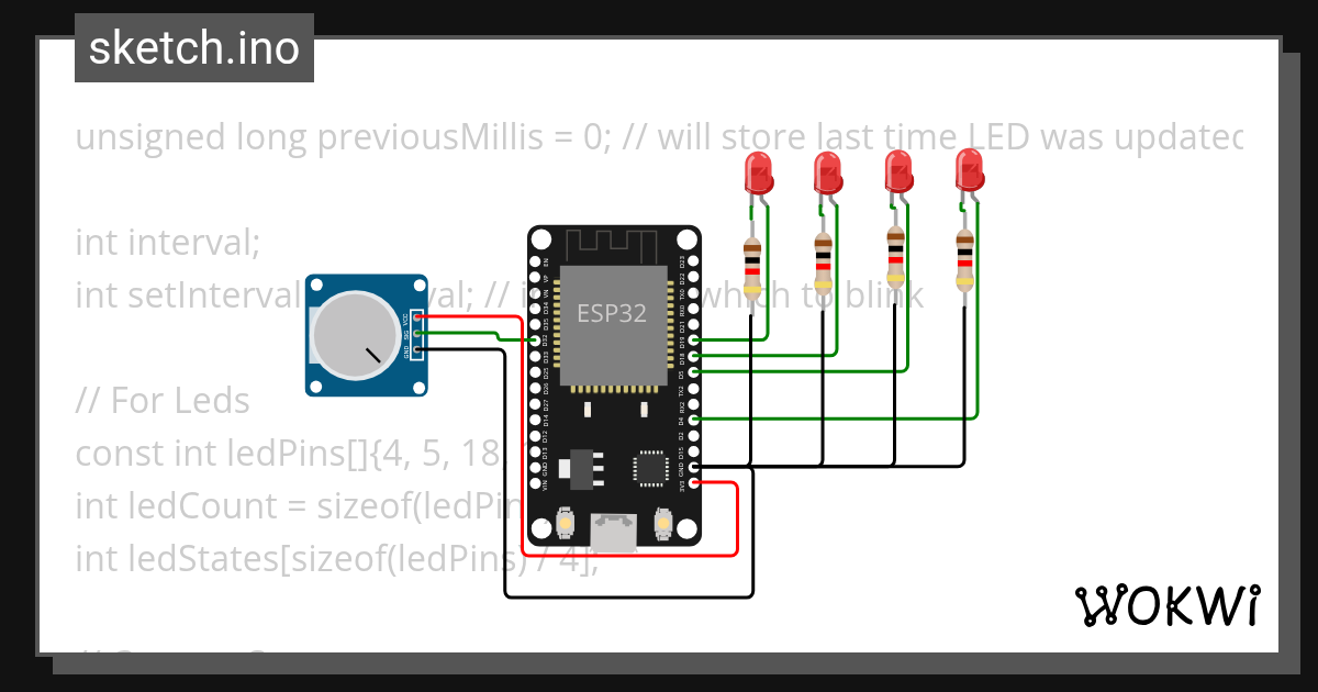 MSE 2202 Lab 3 - Exercise 2 - Wokwi ESP32, STM32, Arduino Simulator