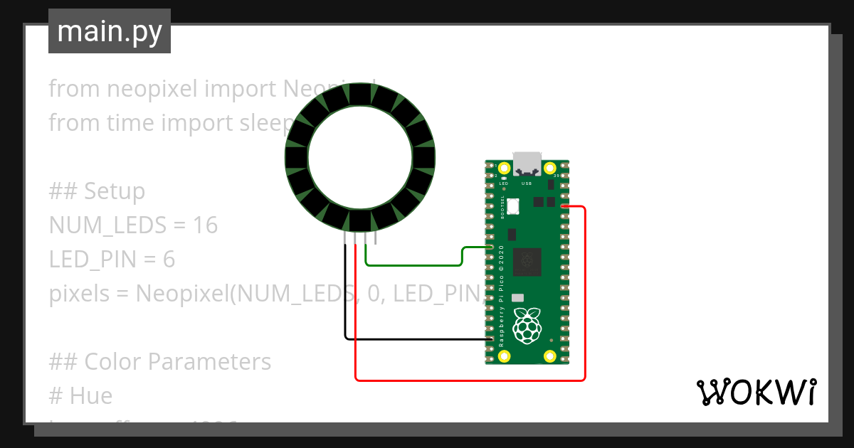 Individual neopixels - Wokwi ESP32, STM32, Arduino Simulator