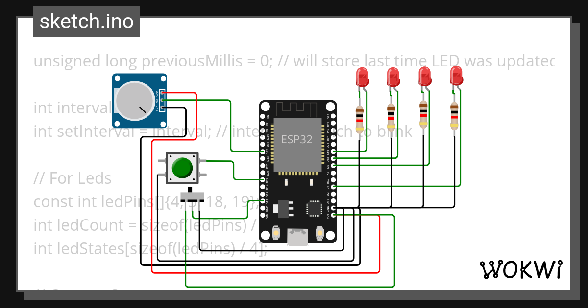 MSE 2202 Lab 3 - Exercise 3 - Wokwi ESP32, STM32, Arduino Simulator