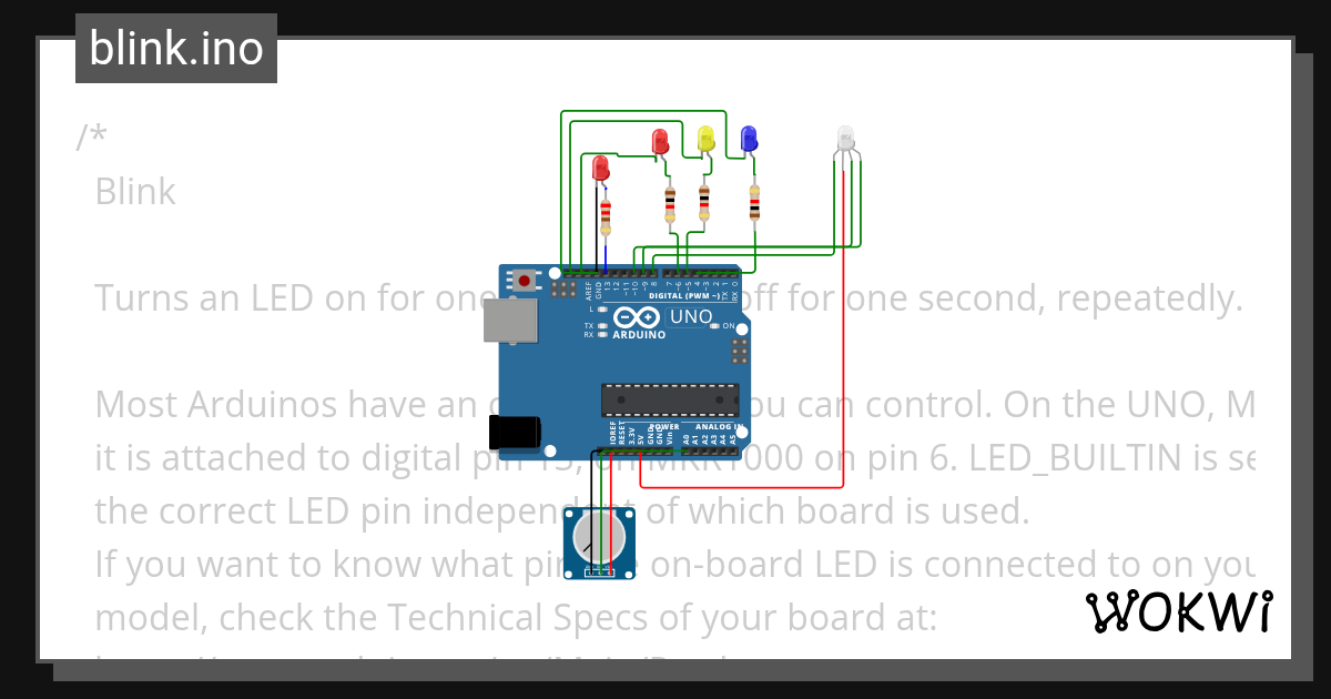 blink.ino - Wokwi ESP32, STM32, Arduino Simulator