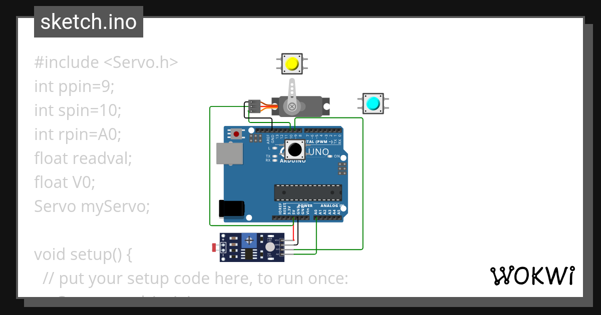 showing condition of sky using servo motor.ino - Wokwi ESP32, STM32, Arduino Simulator