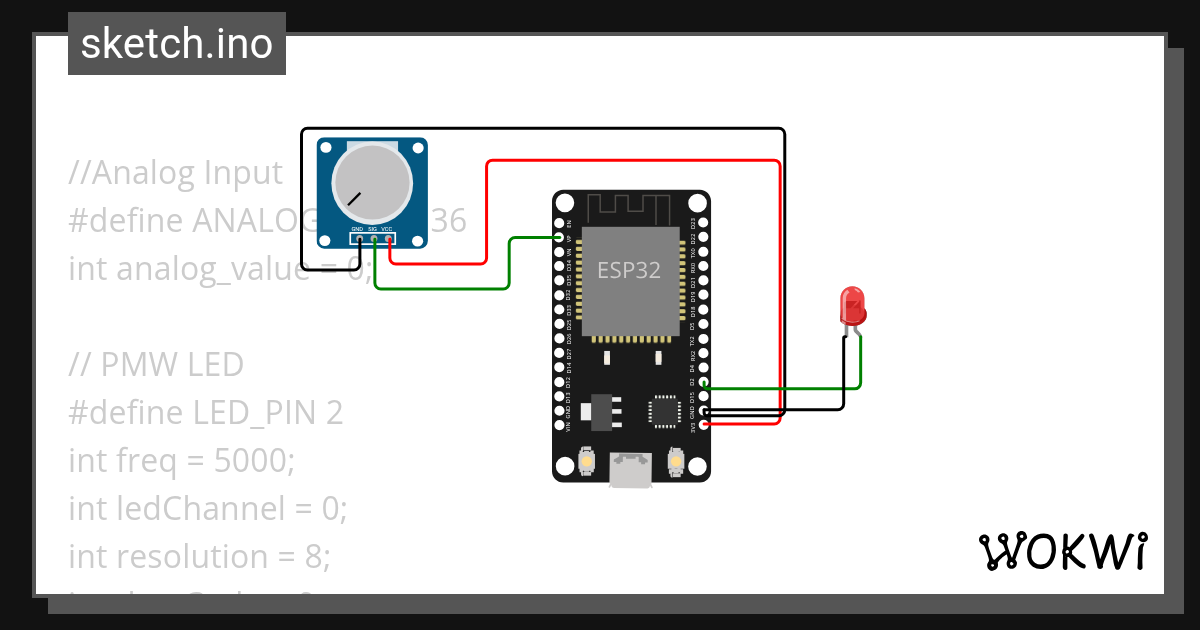 Fading esp 32 analog write.ino - Wokwi ESP32, STM32, Arduino Simulator