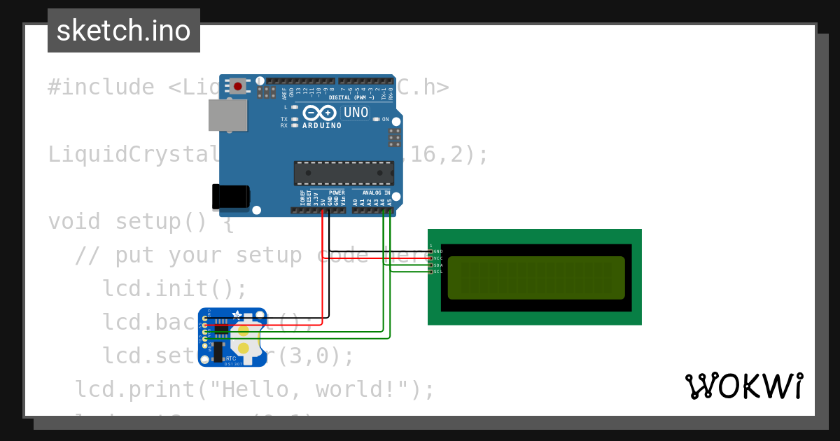 Lcd Rtc Print Text For Wokwi Esp32 Stm32 Arduino Simulator 5129