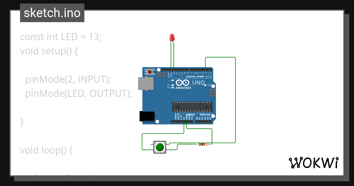 Ledusingpusho Wokwi Esp32 Stm32 Arduino Simulator