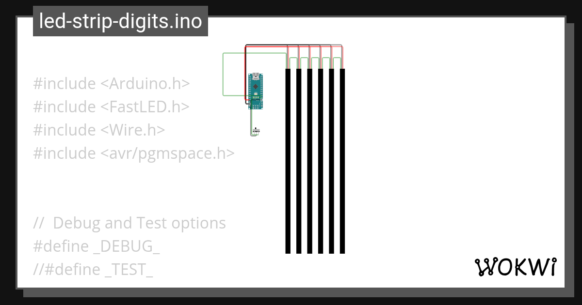 led-strip-digits.ino - Wokwi ESP32, STM32, Arduino Simulator