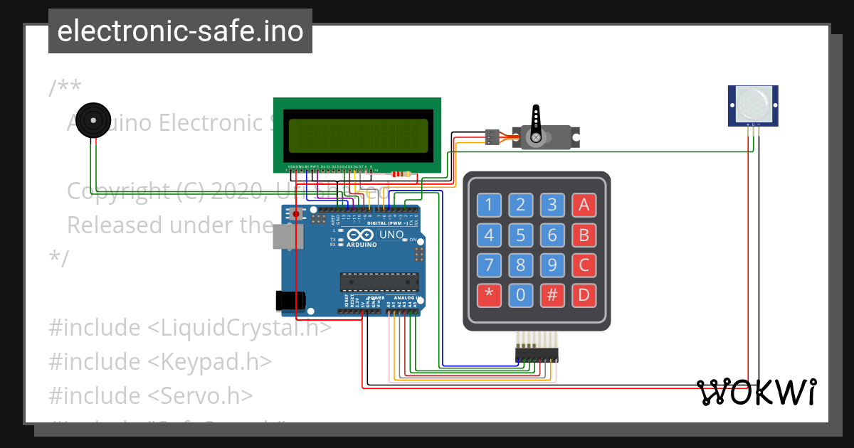 electronic-safe.ino - Wokwi ESP32, STM32, Arduino Simulator