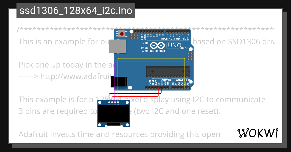 ssd1306_128x64_i2c.ino - Wokwi ESP32, STM32, Arduino Simulator
