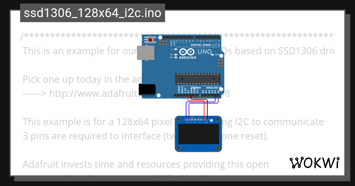 ssd1306_128x64_i2c.ino - Wokwi ESP32, STM32, Arduino Simulator