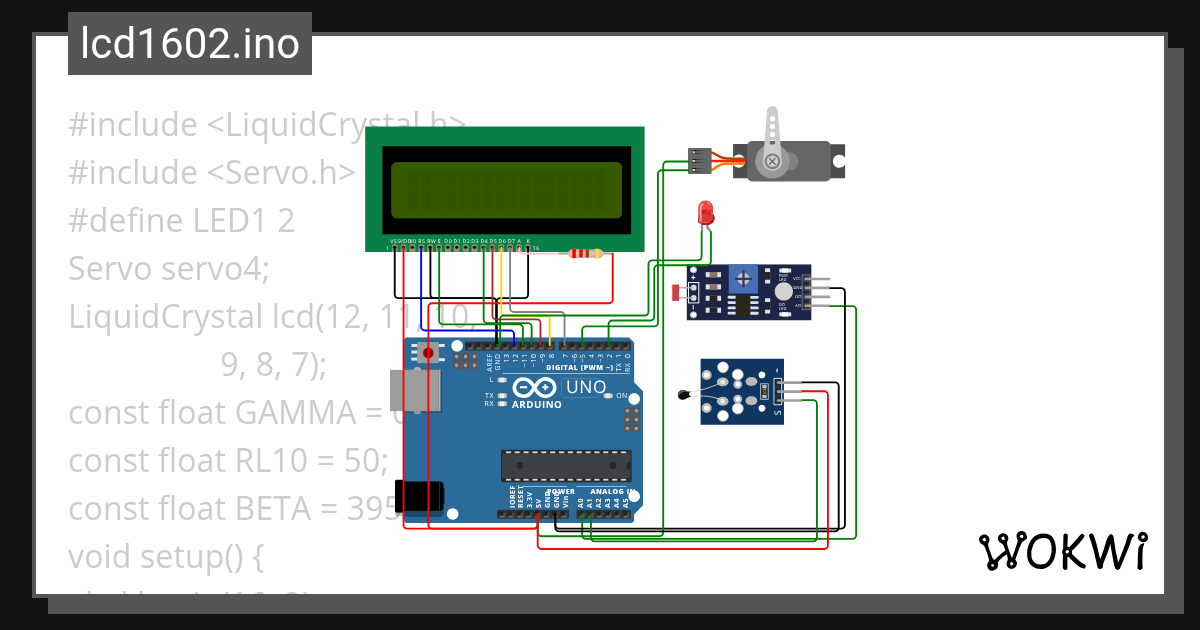 lcd1602.ino - Wokwi ESP32, STM32, Arduino Simulator