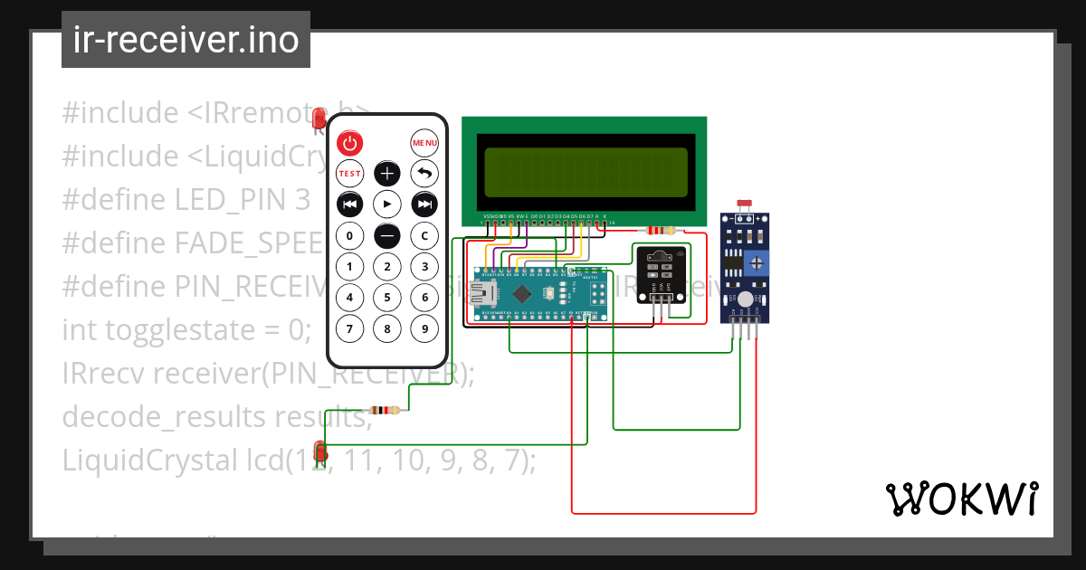 ir-receiver.ino - Wokwi ESP32, STM32, Arduino Simulator