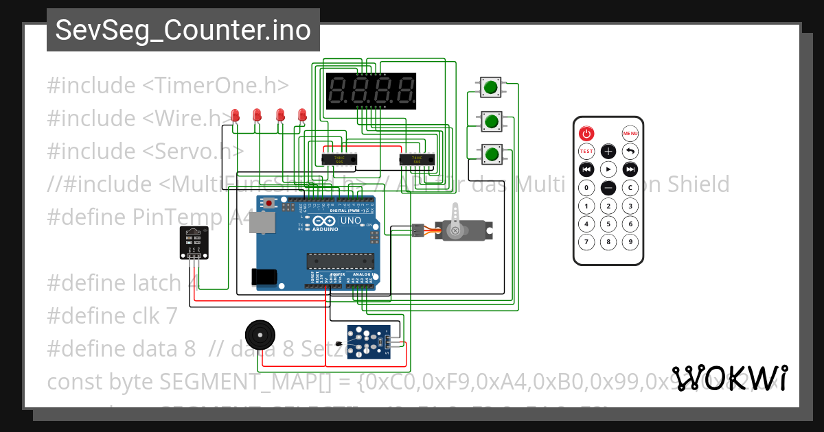 SevSeg_Counter.ino - Wokwi ESP32, STM32, Arduino Simulator