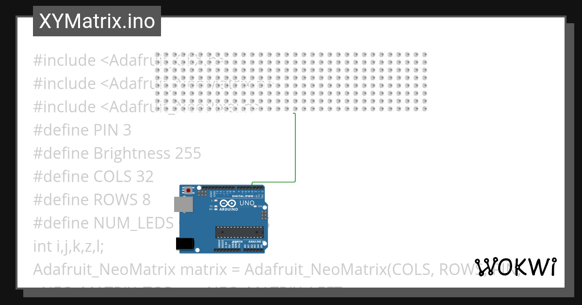 XYMatrix.ino - Wokwi Arduino and ESP32 Simulator