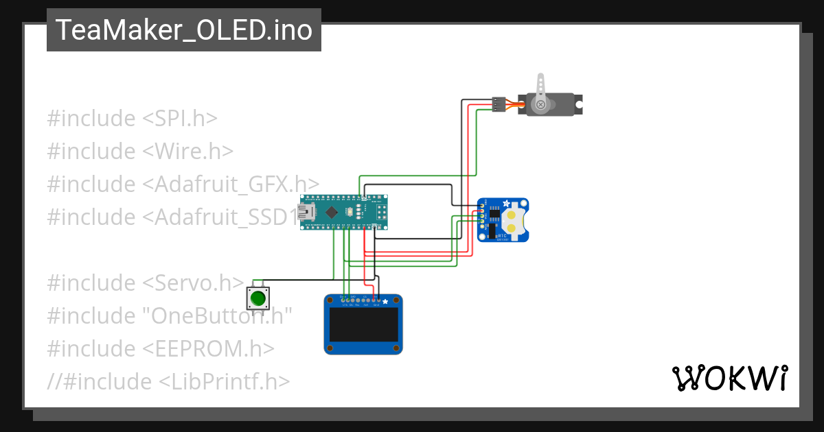 TeaMaker OLED V1 - Wokwi Arduino and ESP32 Simulator