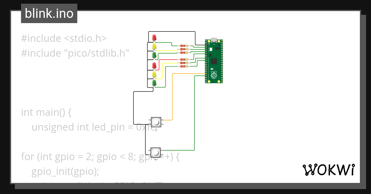 blink.ino - Wokwi ESP32, STM32, Arduino Simulator